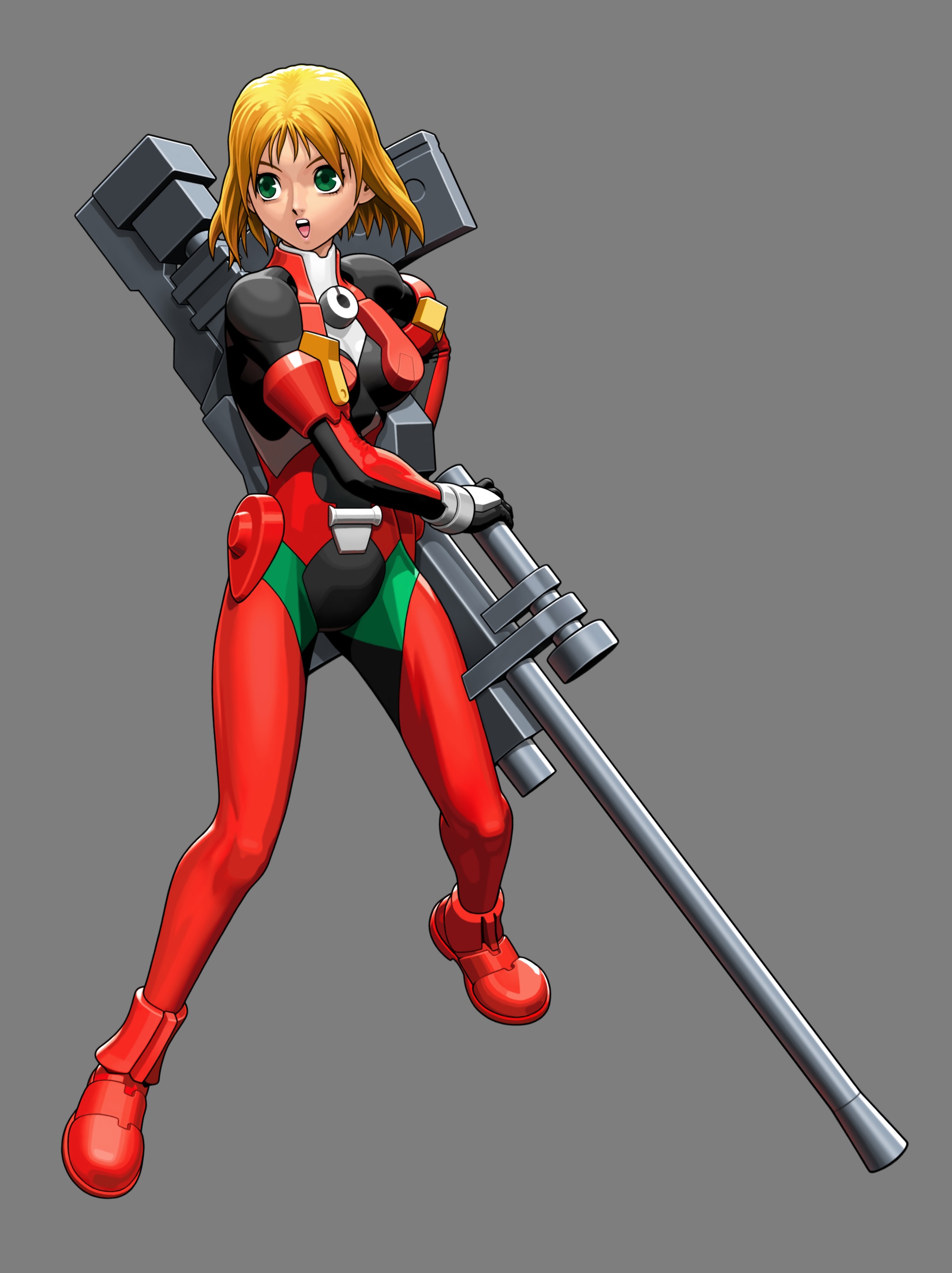 capcom shinkirou quiz nanairo dreams tatsunoko vs capcom omokane saki bodysuit breasts gun ...